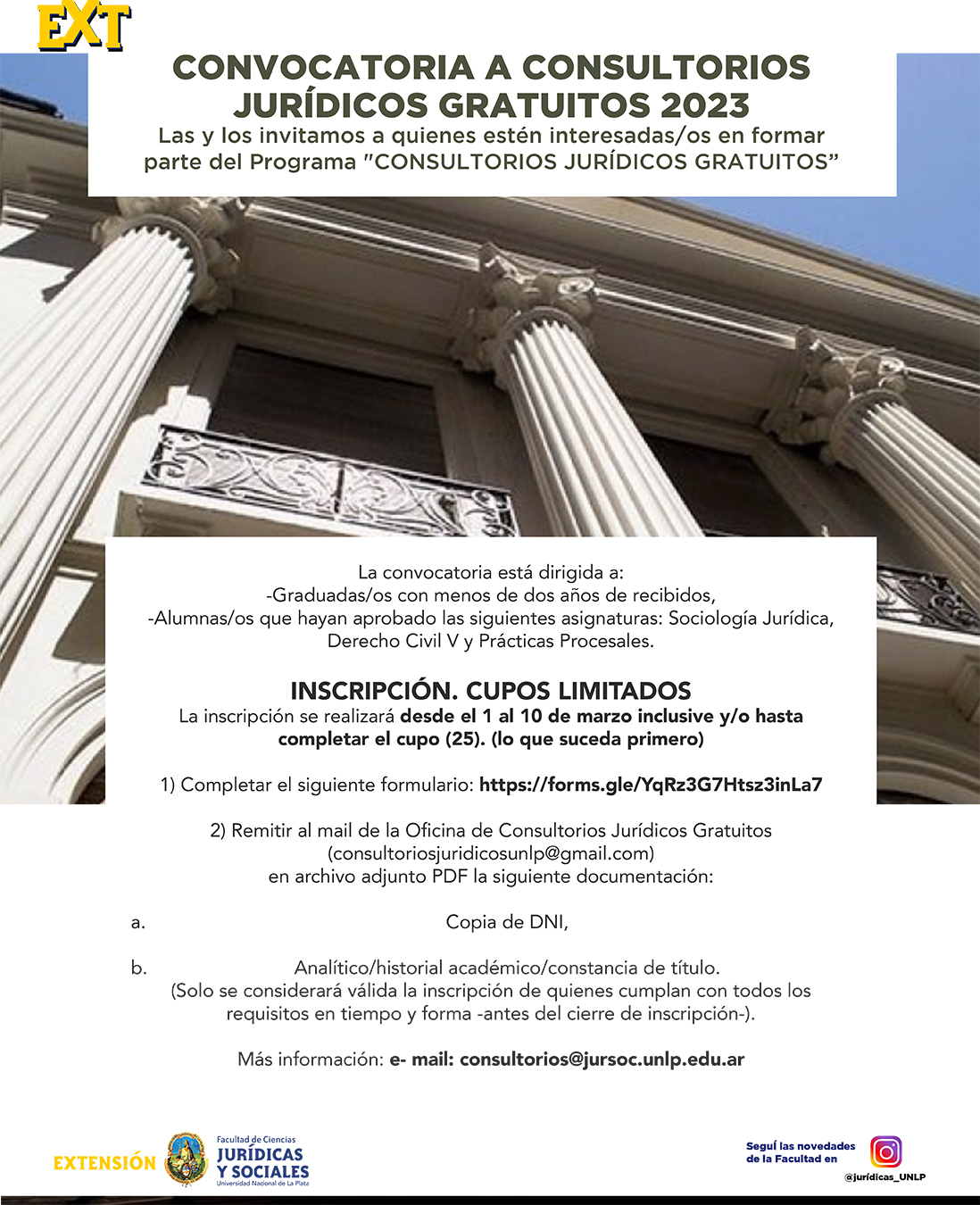 La Facultad de Derecho de la UNLP abrió la convocatoria al Programa ...