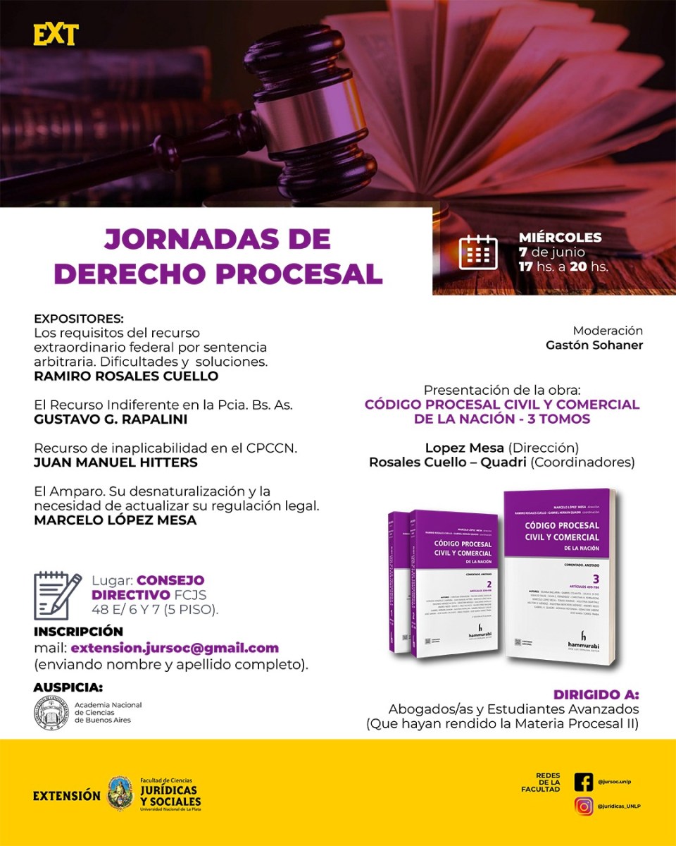 La Facultad de Ciencias Jurídicas y Sociales invita a participar de las ...