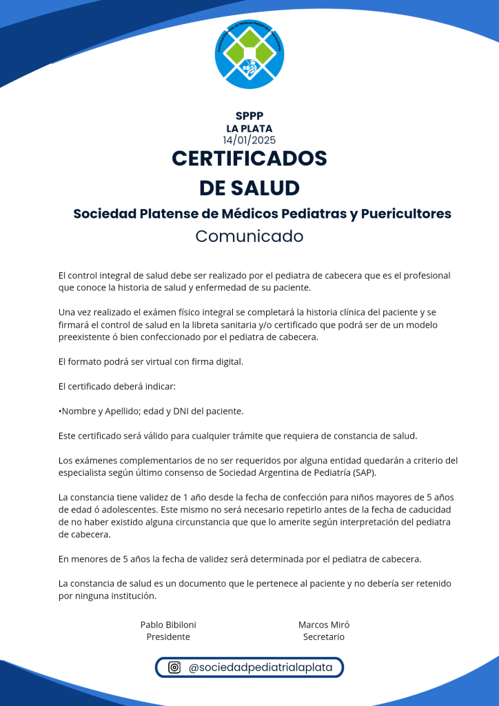 Certificados de Salud: El Distrito I del Colegio de Médicos se ...